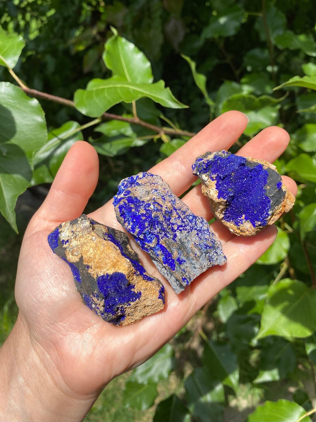 Azurite Crystal on Matrix: Sparkly Morocco Gemstone - Etsy