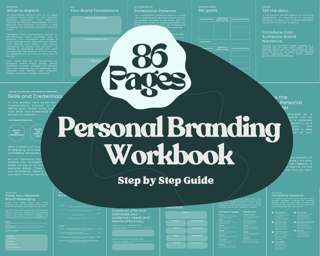 Interactive Personal Brand Strategy Workbook Guide for Linkedin ...