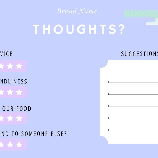 Business Suggestion Cards - Etsy