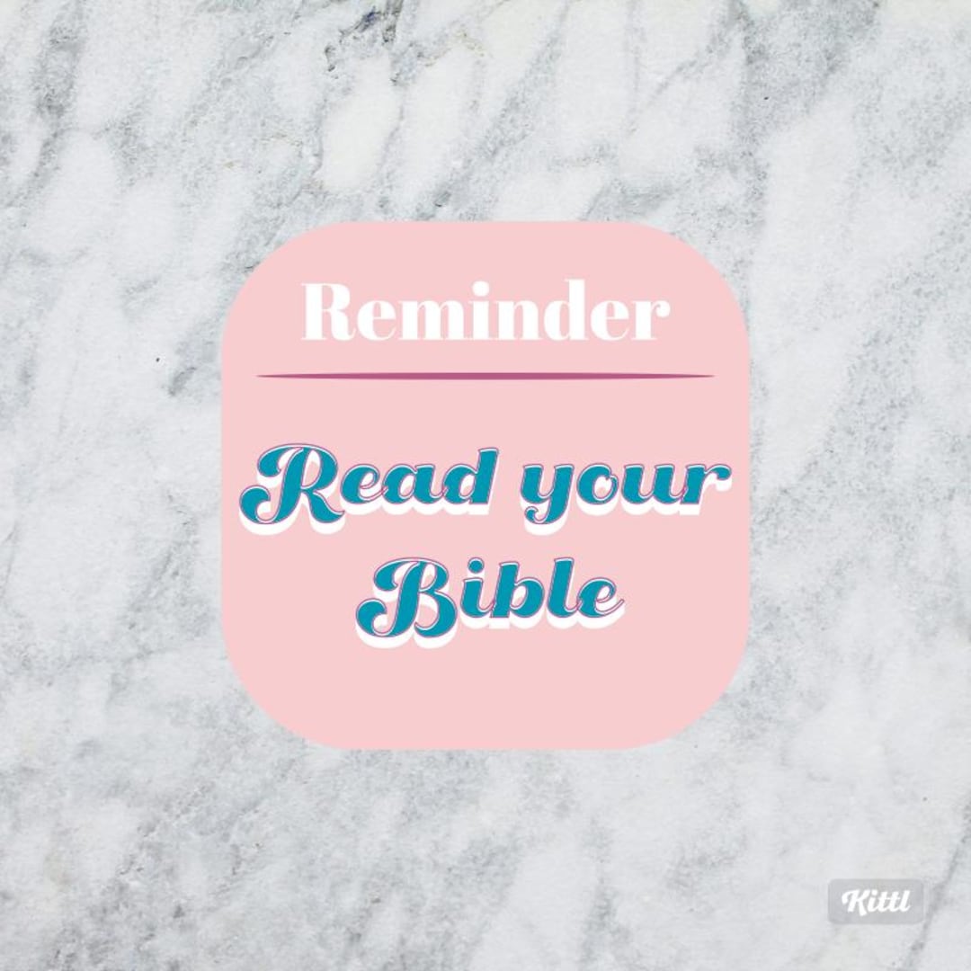 Reminder Read Your Bible Matte Vinyl Sticker Faith Based Decal ...