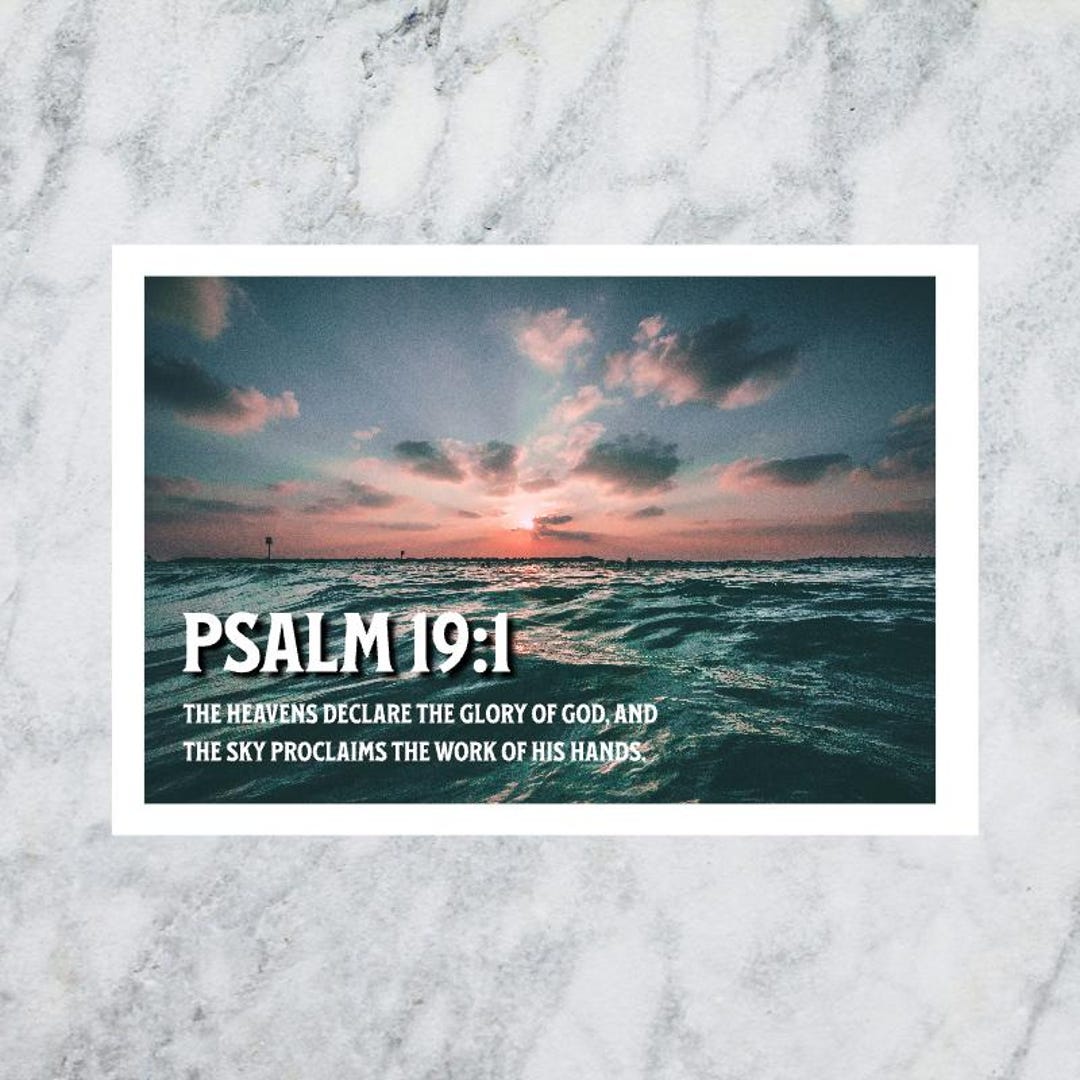 The Heavens Declare the Glory of God Psalm 19:1 Matte Vinyl Sticker ...