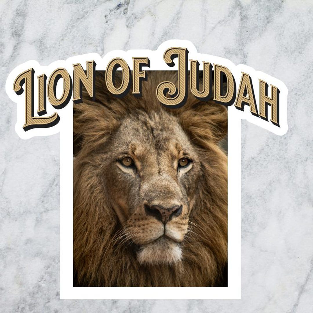 Lion of Judah Matte Vinyl Sticker Christian Stickers Bible Verses ...