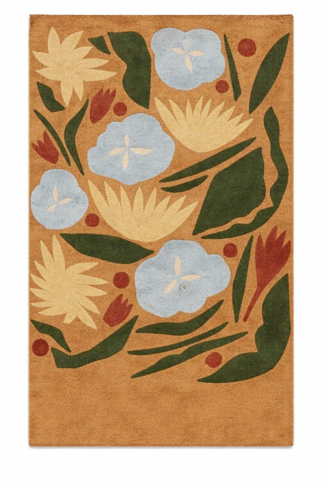 Handmade Tufted Floral Area Rug, Modern Botanical Carpet - Etsy