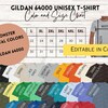Comfort Colors® 1717 Color and Size Chart Shirt 2003 Colors Shirt Color ...