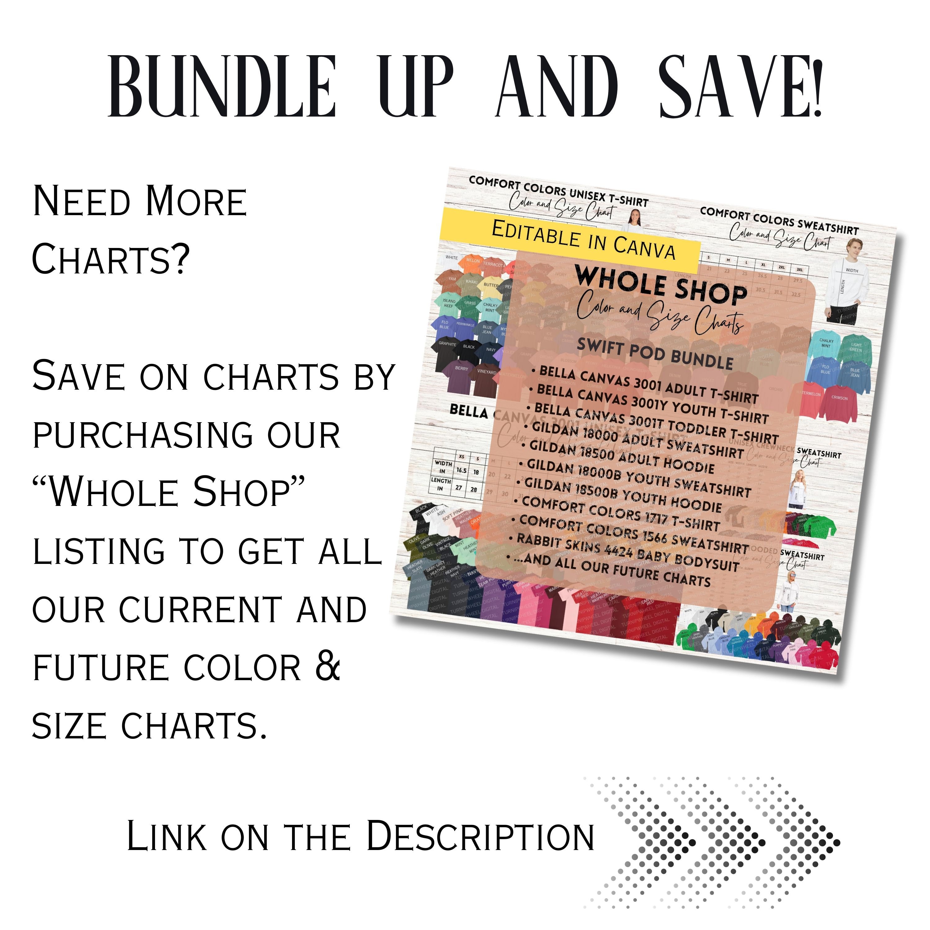 Gildan 64000 Color and Size Chart Shirt Colors Shirt Color Chart for ...