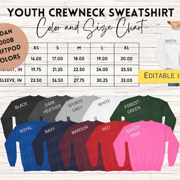 Dtf Size Chart - Etsy