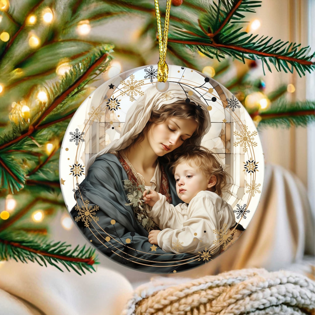 Jesus Christmas Ornament Jesus Christ Ornament Baby Jesus Christian ...