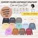 Comfort Colors® 1717 Color and Size Chart Shirt 2003 Colors Shirt Color ...