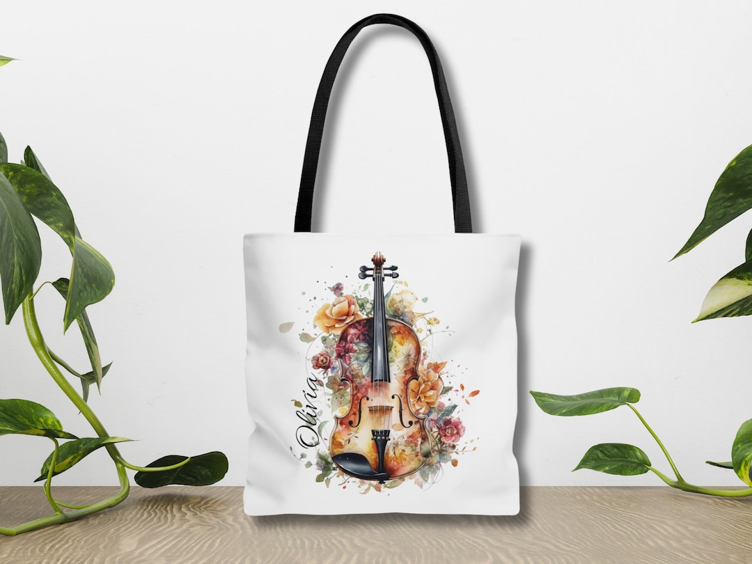 Custom Violin Tote Bag Gift for Violin Student Personalized Music ...