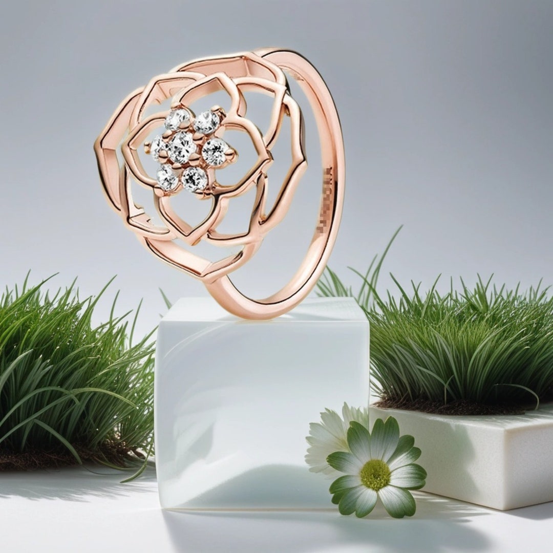 Pandora Rings Rose Gold Love Ring Women's Gift Jewelry Ring for Girls ...