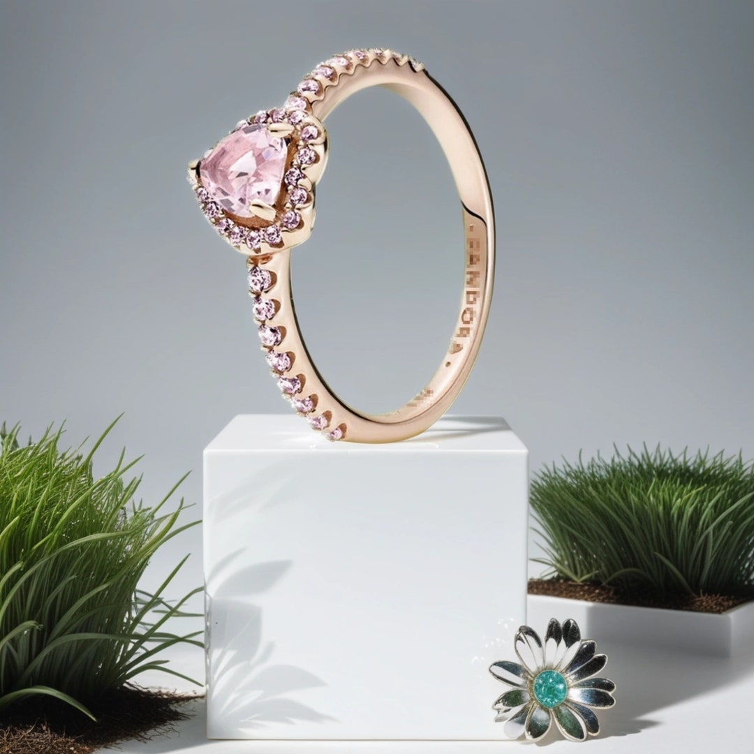 Pandora Rings Rose Gold Heart Ring Couple Rings Jewellery Gifts - Etsy