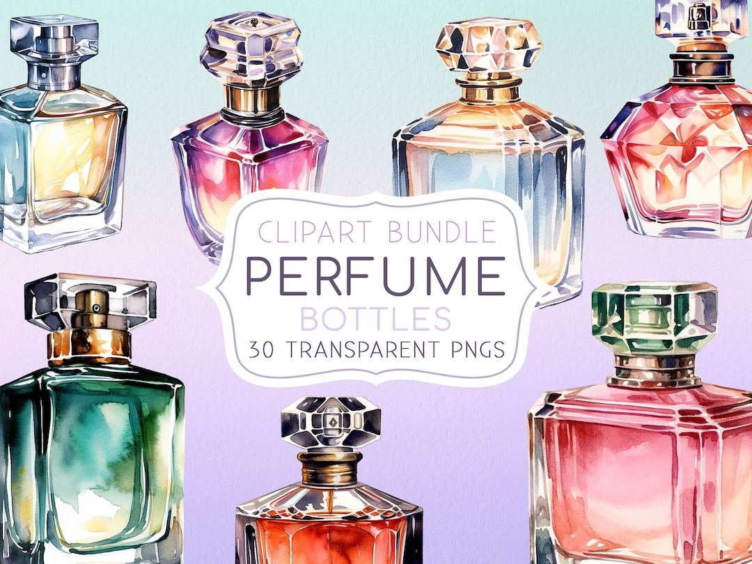 30 Perfume Clipart Bundle Set, High Quality Watercolor Clipart ...
