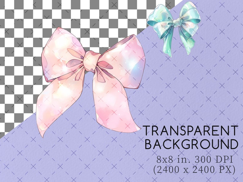 20 Ribbon Bow Clipart Bundle Set, High Quality Watercolor Clipart ...