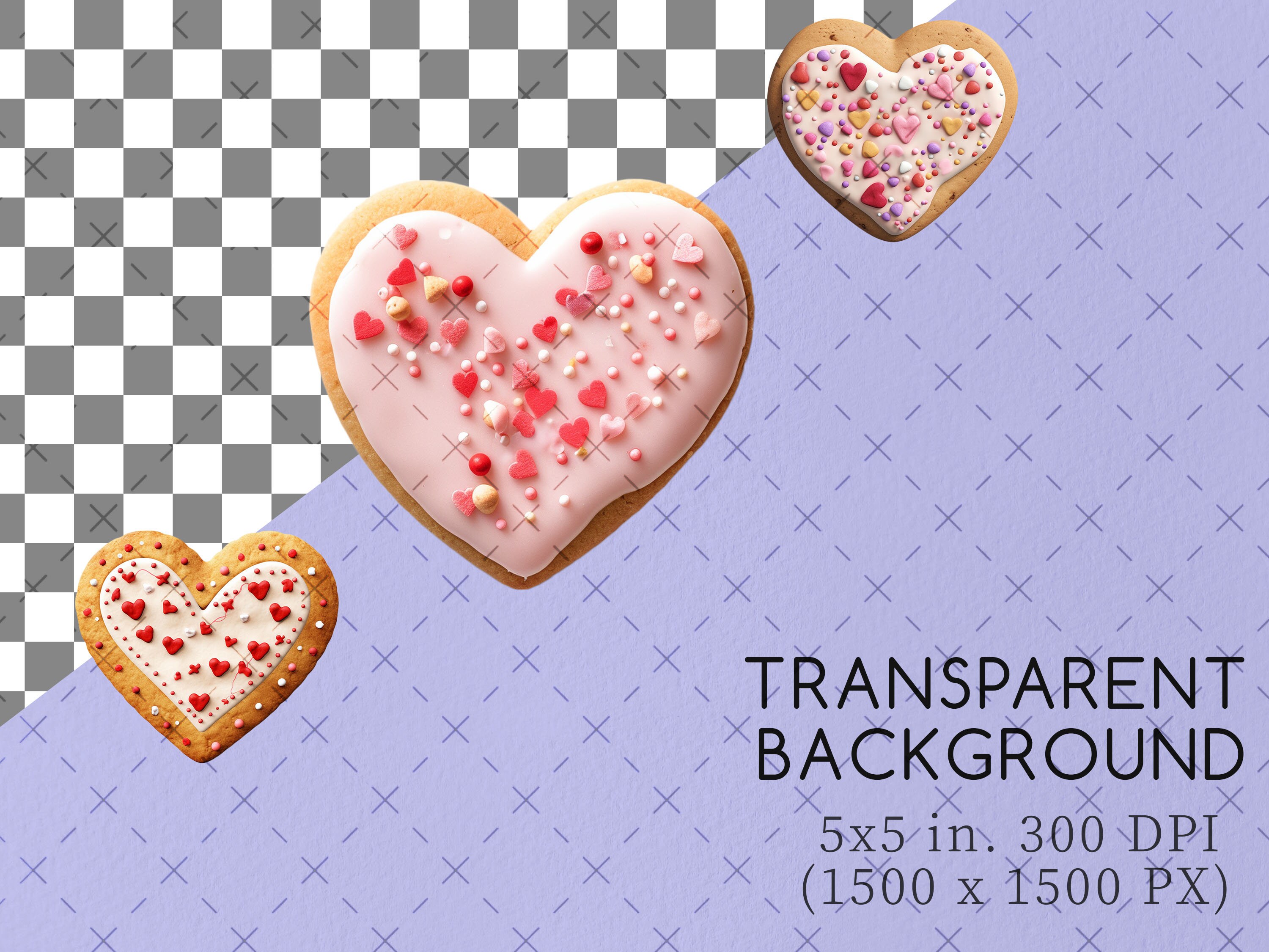 51 Heart Shaped Cookies Clipart Bundle Set, High Quality Clipart ...