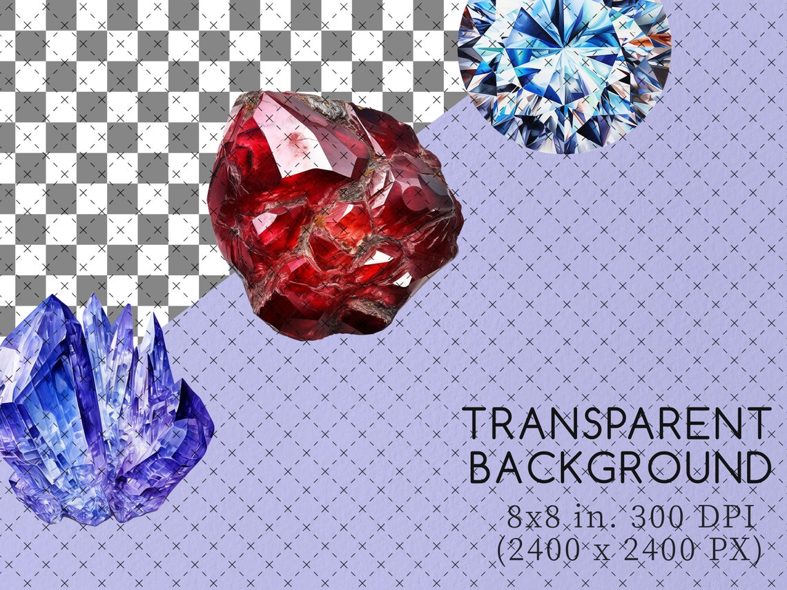 84 Birthstones Clipart Bundle, Digital Illustration Pack, Clip-art ...