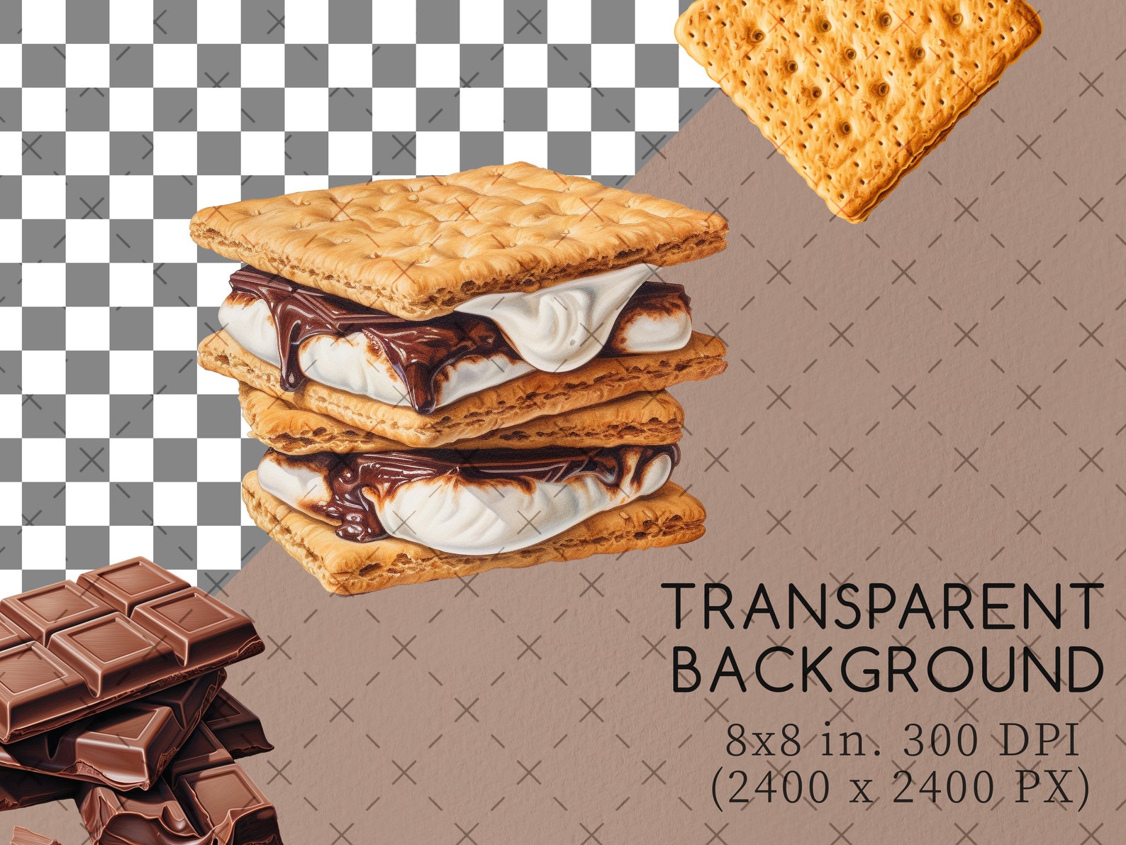 31 S'mores Digital Clipart Bundle, Digital Smores Illustration Pack ...