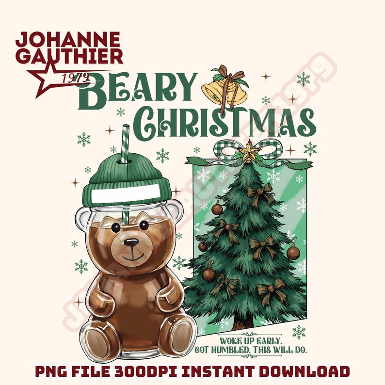 Have A Beary Christmas Starbucks Bearista PNG, I Run on Coffee and ...
