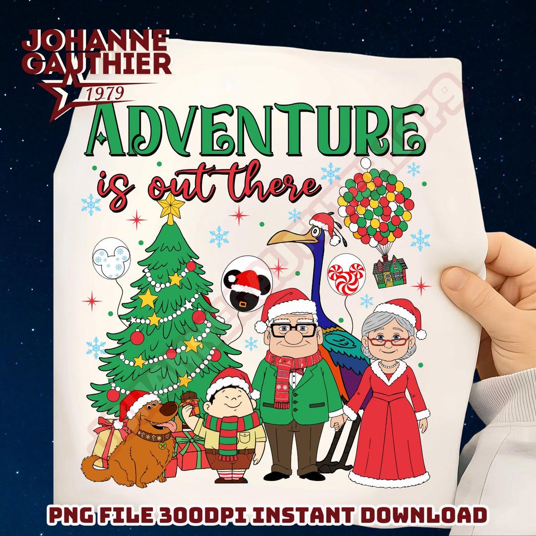 Disney Pixar up Adventure is Out There Christmas PNG, Carl Dug Russell ...