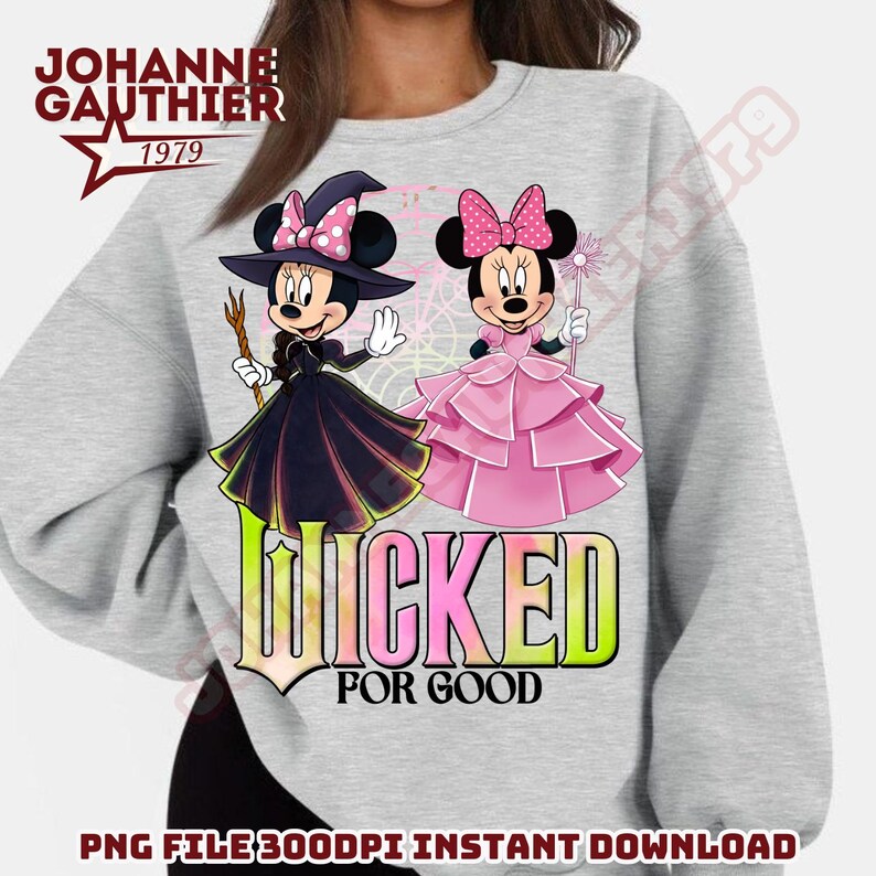 Minnie Mouse Wicked for Good Parody PNG, Disney Glinda Elphaba Costume ...