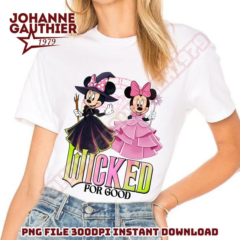 Minnie Mouse Wicked for Good Parody PNG, Disney Glinda Elphaba Costume ...