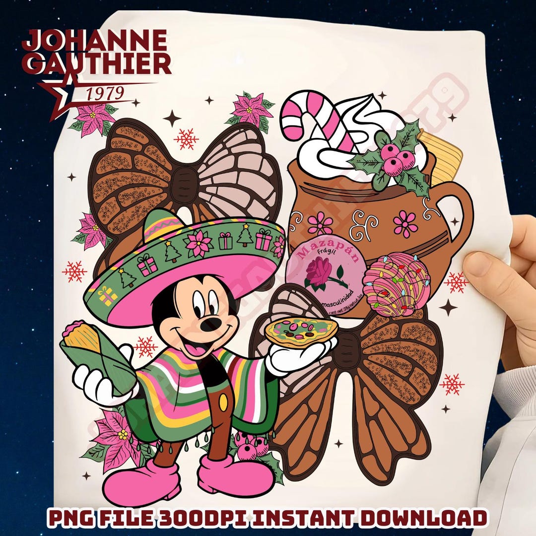 Coquette Disney Mickey Mouse Gingerbread Mazapan Mexican Christmas PNG ...