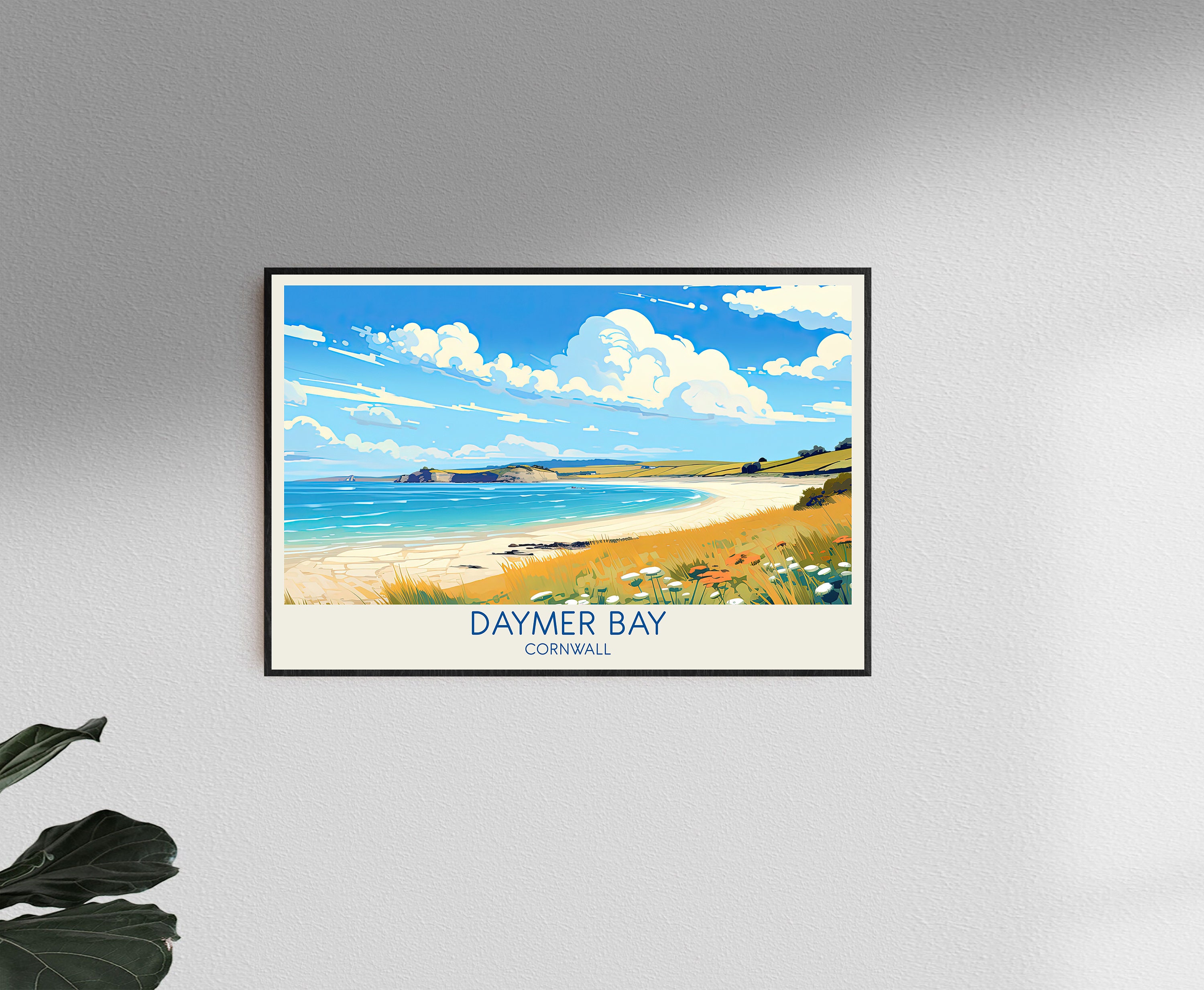 Daymer Bay Poster Daymer Bay Print Daymer Art England - Etsy