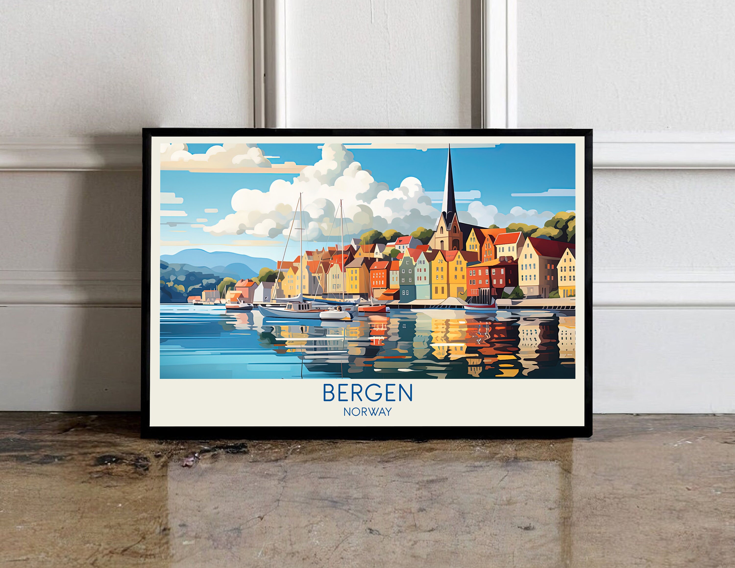 Art De Bergen, Norvège Beau Paysage Affiche vendu par Tamarah Complex ...