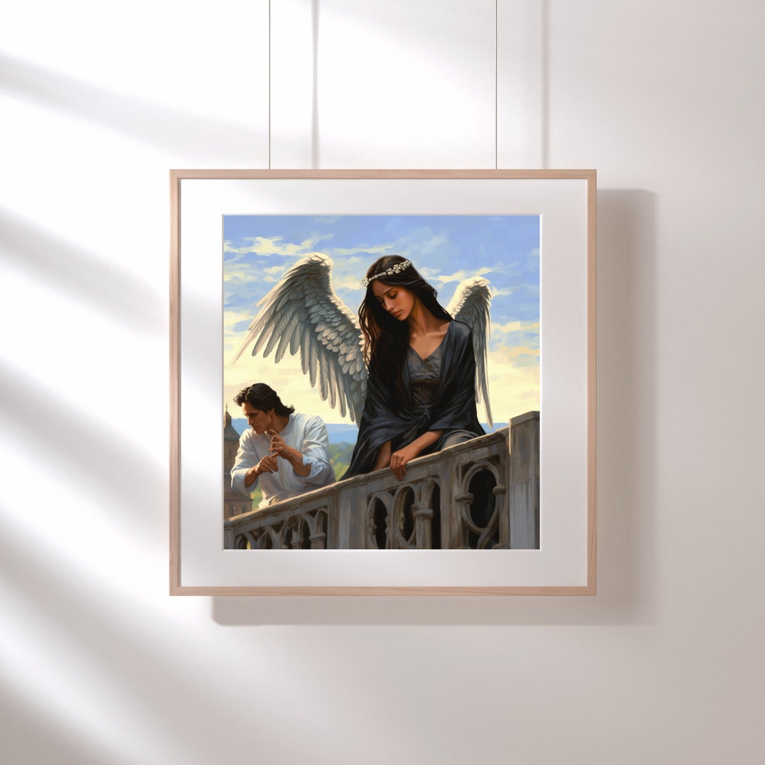 Love Couple Angel Poster, Meaningful and Romantic, Home Wall Decor ...