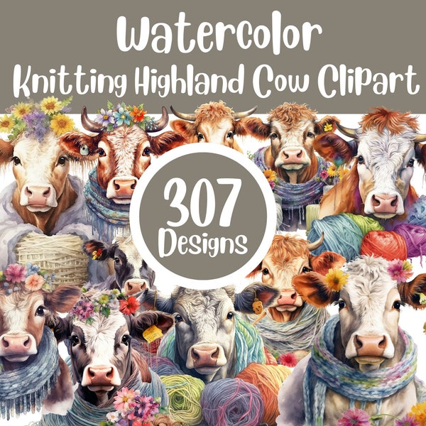 Highland Cow Knitting Patterns - Etsy UK