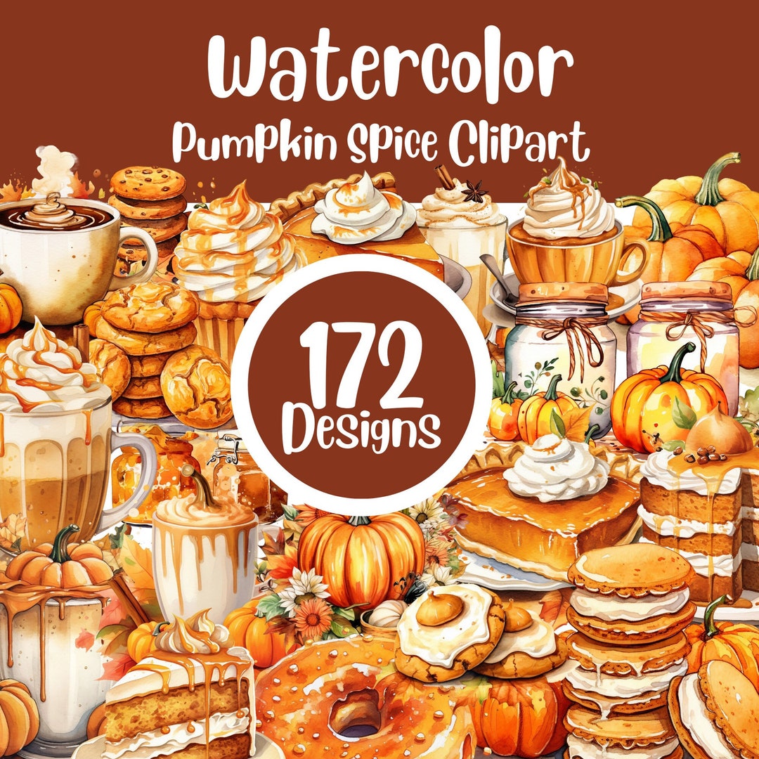 Pumpkin Spice Clipart, Pumpkins, Harvest, and Fall Foliage Clipart PNG ...