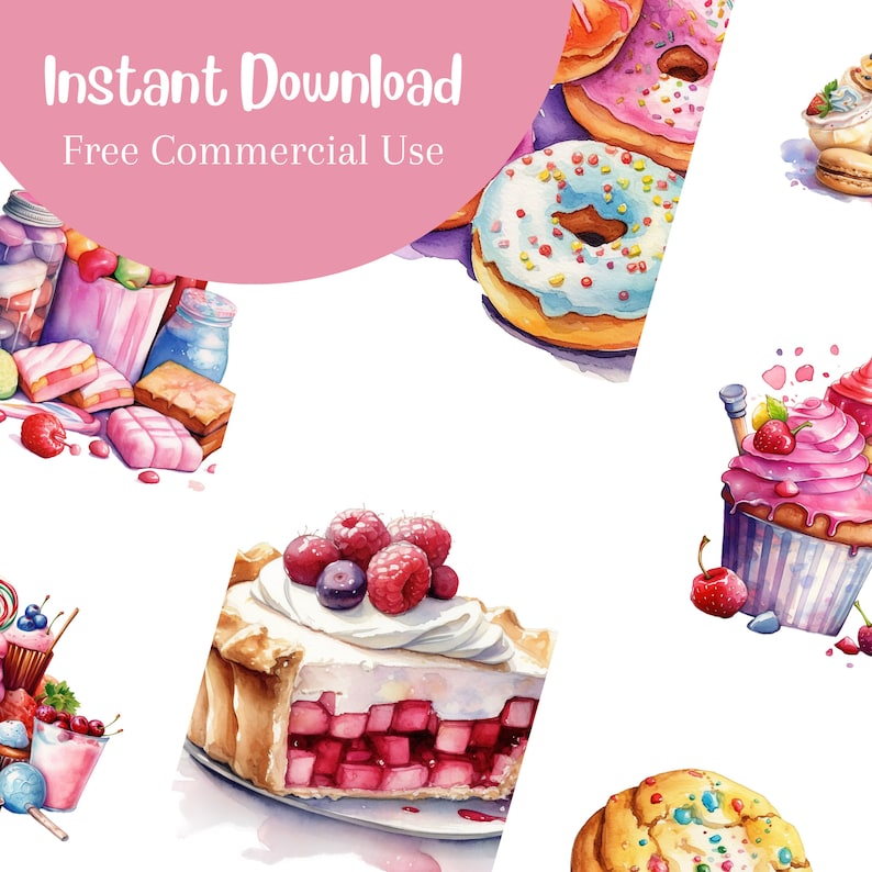 Sweet Treat Clipart PNG Designs - Irresistible Desserts, Candies, Cakes, Ice Cream, and ...