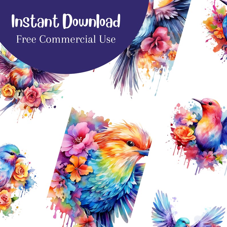 Artful Bird and Flower Clipart PNG Designs Exquisite Avian and Floral ...