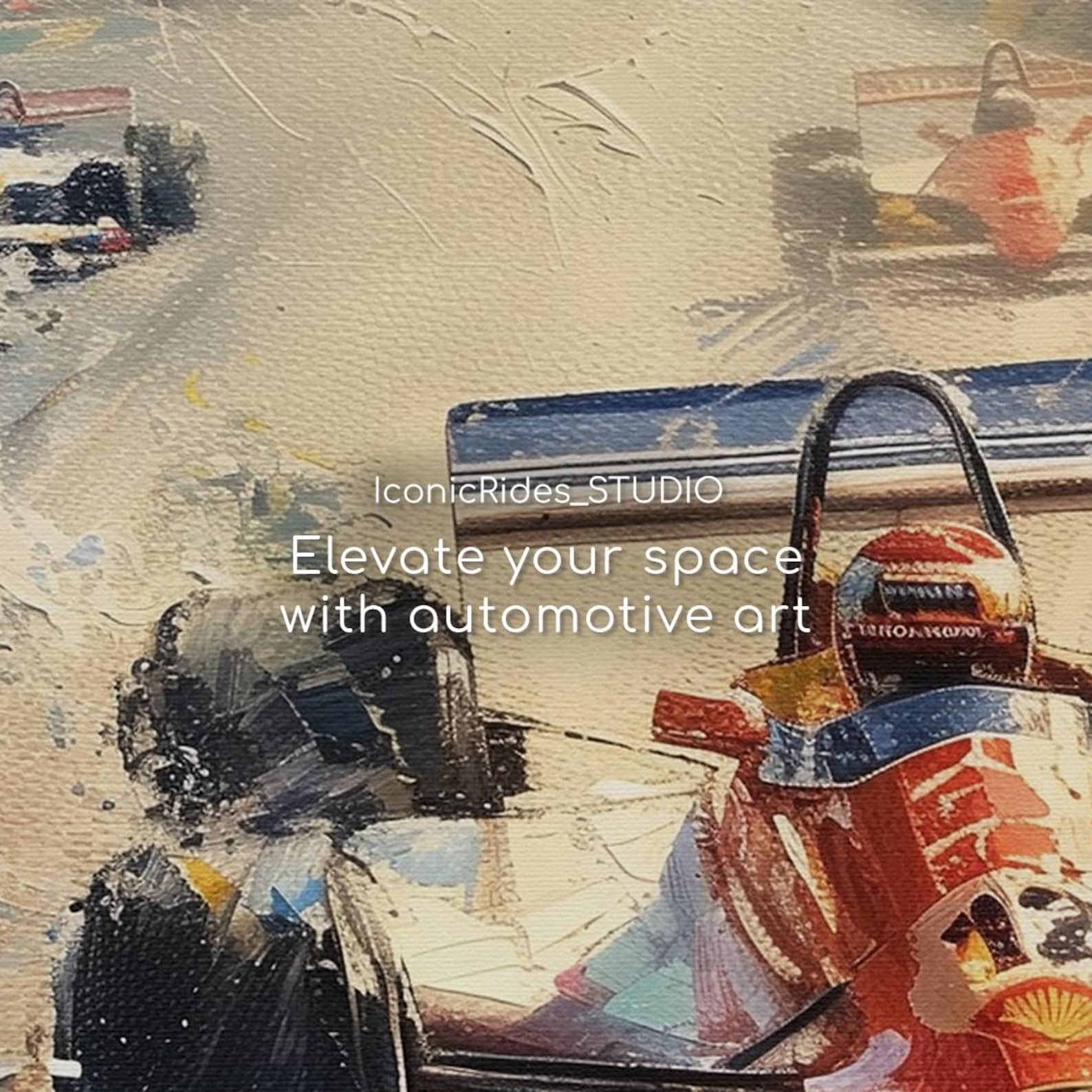 Formula 1 Painting, Silverstone Grand Prix Vintage Art, Motorsport ...