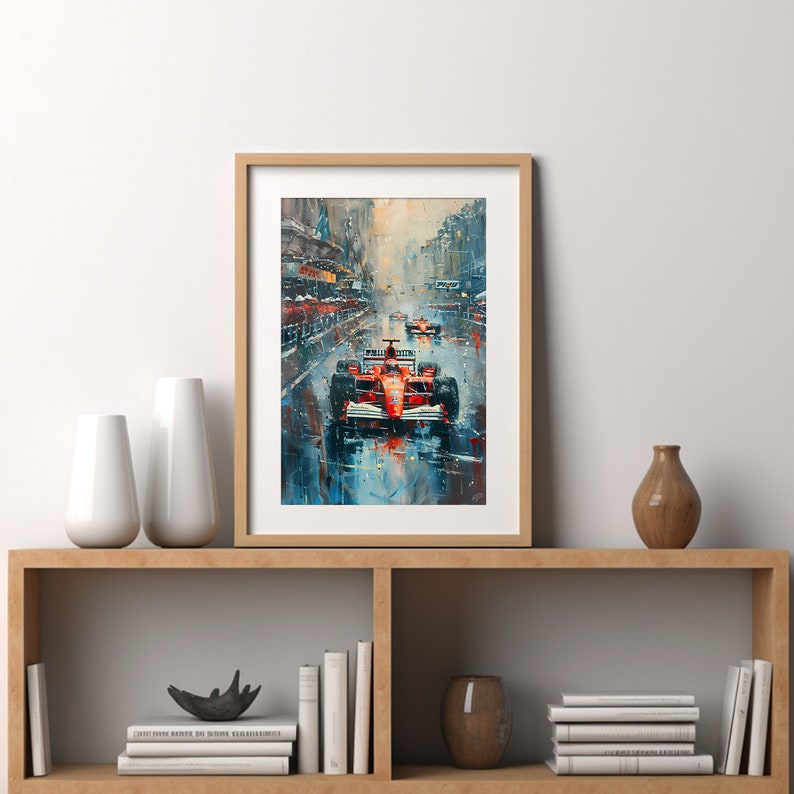 Schumacher Ferrari F1 Oil Painting Art Print (digital Download) - Etsy