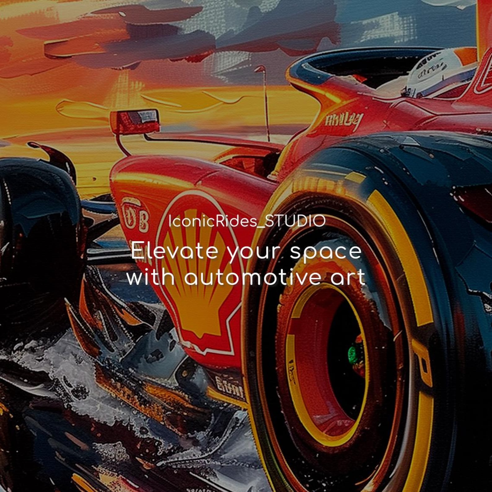 Ferrari F1 Sunset Oil Painting: Racing Car Art (digital Download) - Etsy