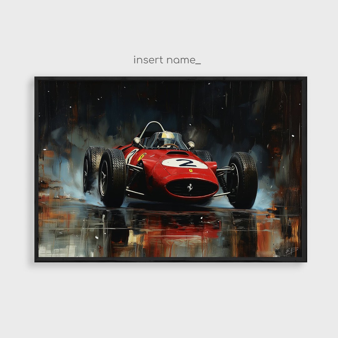 Oil Painting Ferrari F1 1965, Automotive Timeless Poster, Ferrari ...