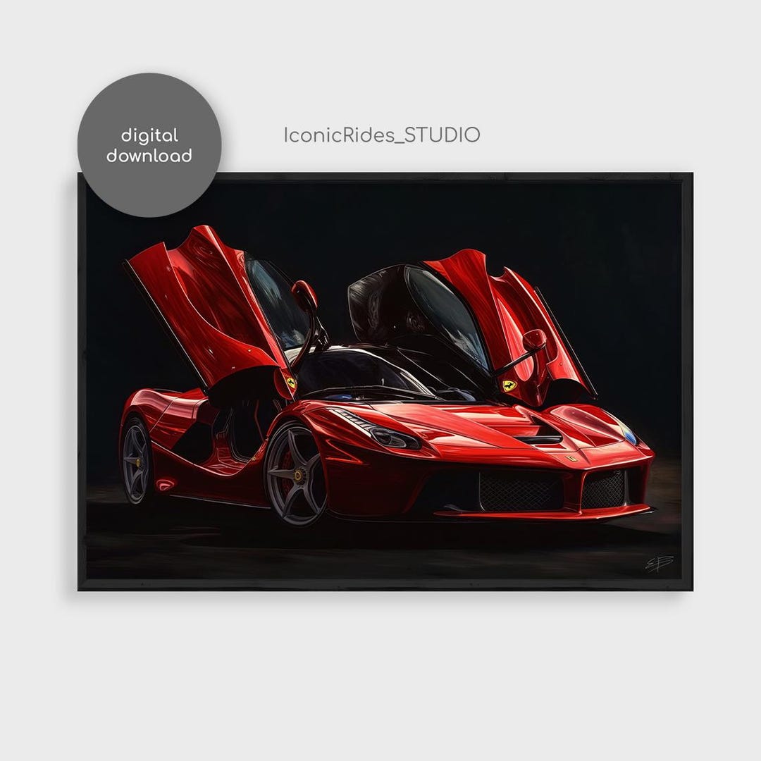 Laferrari Supercar Painting: Automotive Art Poster (digital Download ...