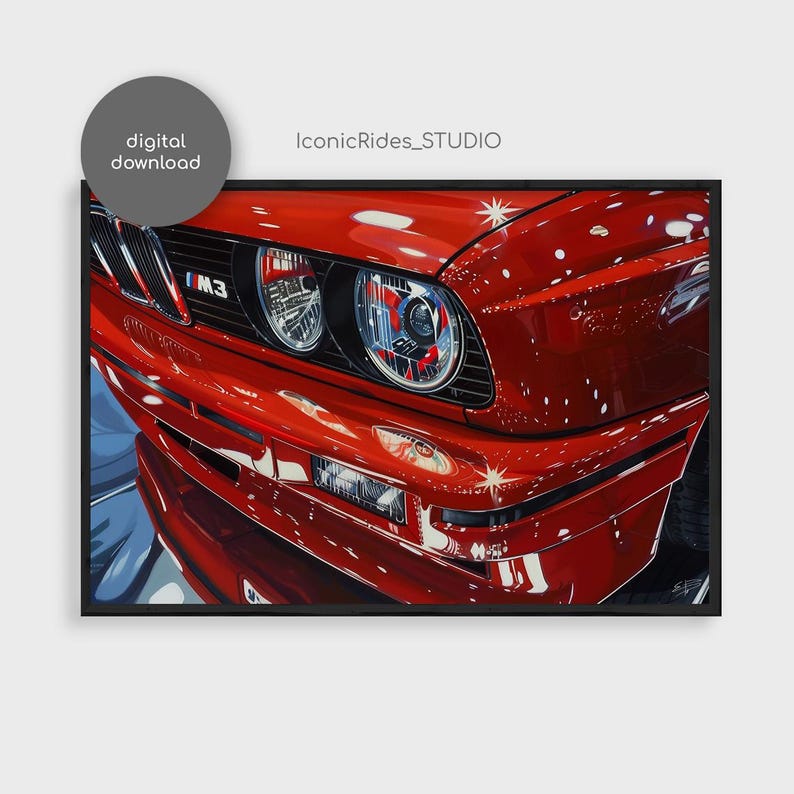 BMW M3 E30 Poster: Oil Painting Style Car Art (digital Download) - Etsy