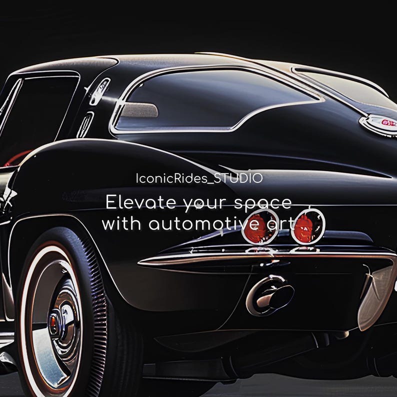 Chevrolet Corvette Sting Ray Painting, Automotive Decor, Corvette Wall ...