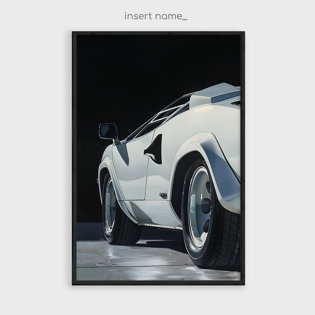 Lamborghini Countach Painting, Automotive Timeless Poster, Lambo Print ...