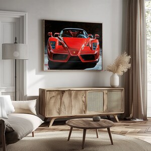 Enzo Ferrari Print, Classic Supercars Wall Art, Automotive Poster ...