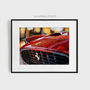 Ferrari 250 GT SWB Oil Painting: Classic Car Wall Art (digital Download ...