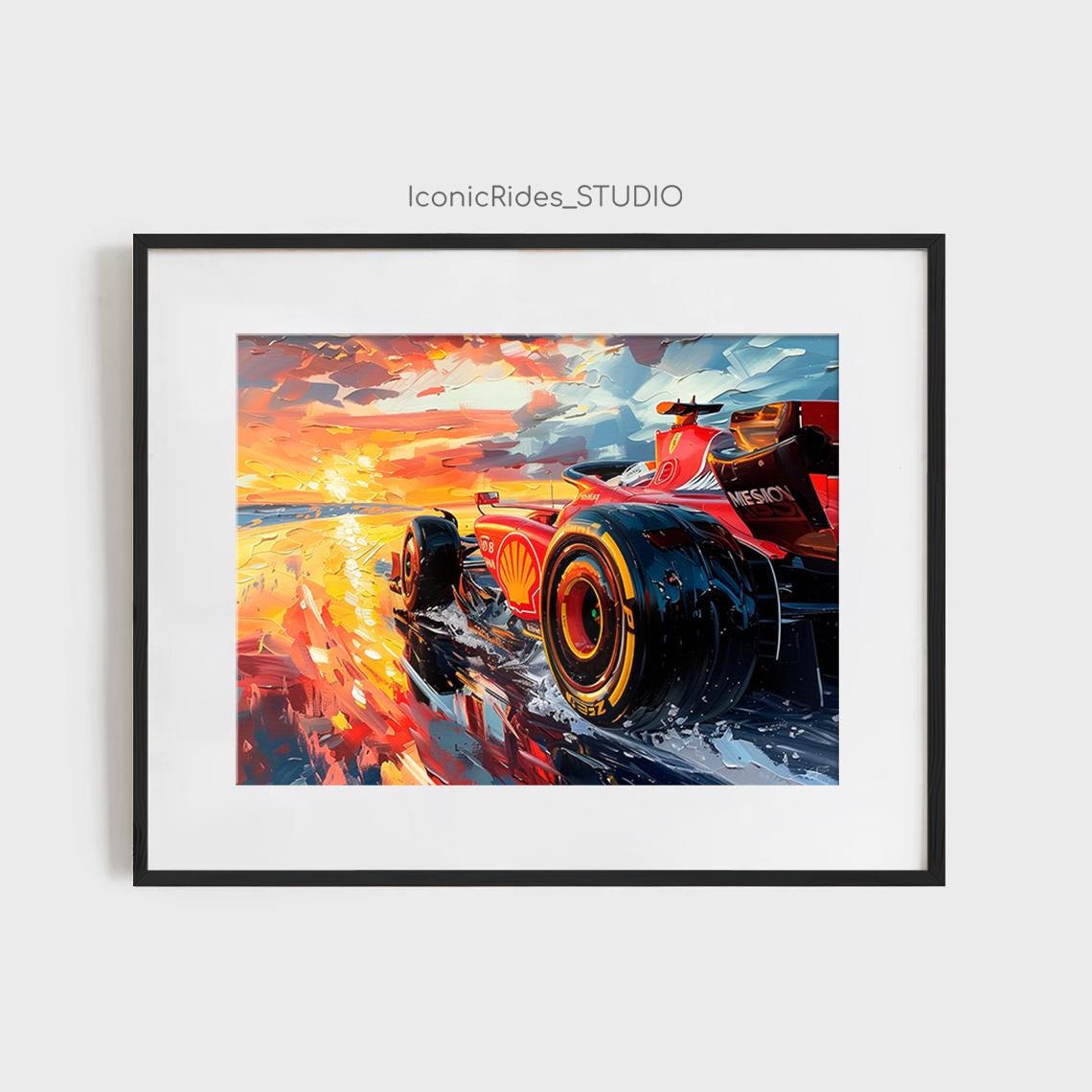 Ferrari F1 Sunset Oil Painting: Racing Car Art (digital Download) - Etsy