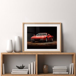 Ferrari Testarossa Oil Painting: Classic Car Poster (digital Download ...