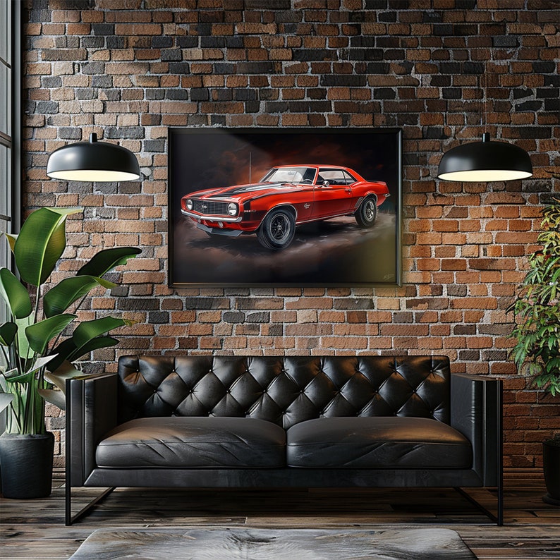 Chevrolet Camaro SS Poster – Muscle Car Painting – Classic Chevy Wall ...