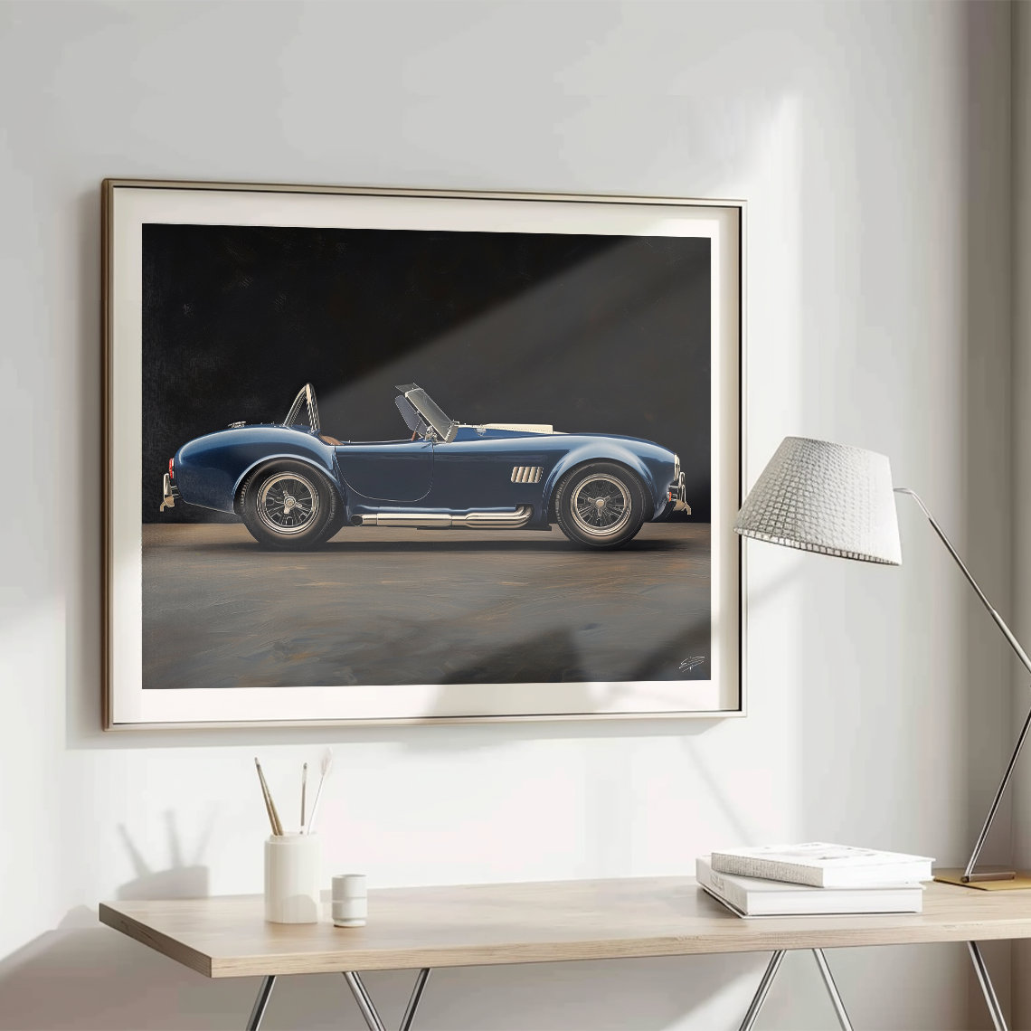 Vintage Shelby Cobra Oil Painting: Classic Car Poster (digital Download ...