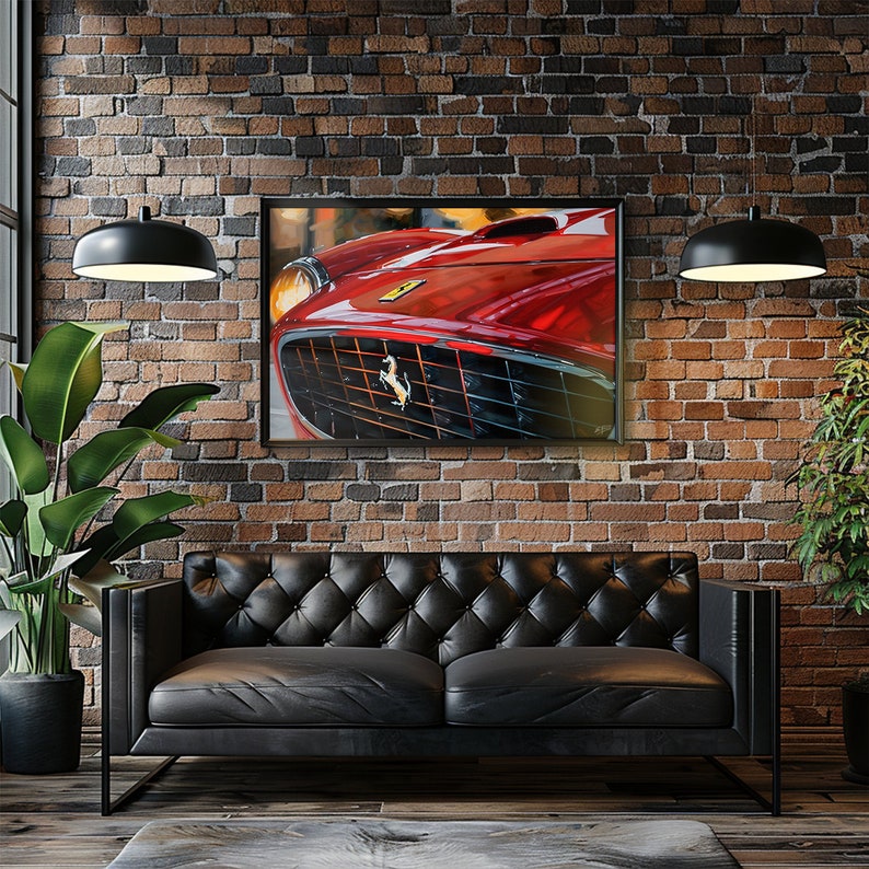 Ferrari 250 GT SWB Oil Painting: Classic Car Wall Art (digital Download ...