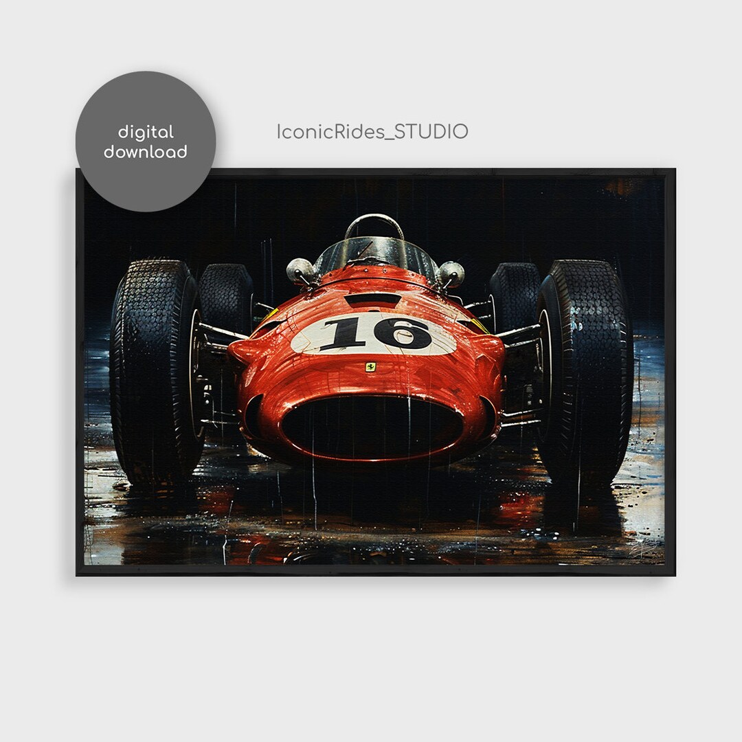 1965 Ferrari F1 Oil Painting: Vintage Motorsport Art (digital Download ...