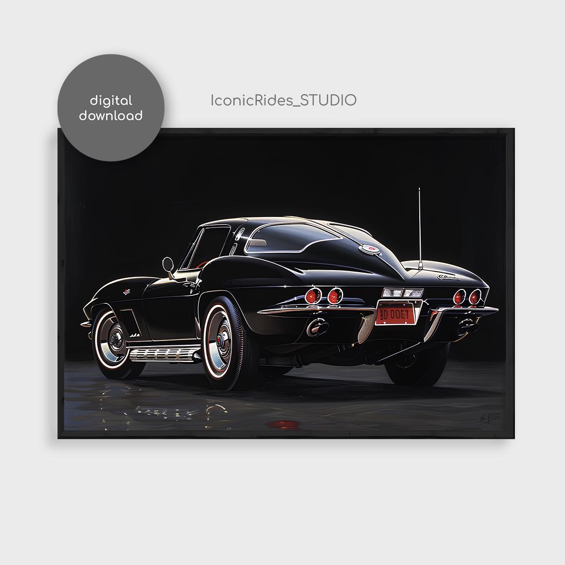 Chevrolet Corvette Sting Ray Painting, Automotive Decor, Corvette Wall ...