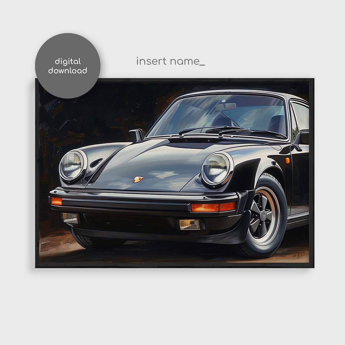 Porsche 930 Turbo Painting, Automotive Timeless Poster, Porsche 911 ...